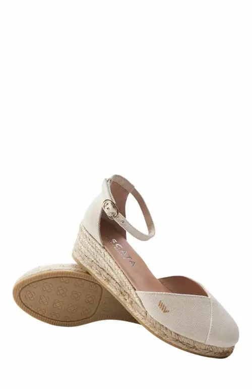 VISCATA Formiga Canvas Espadrille Wedges - Beige