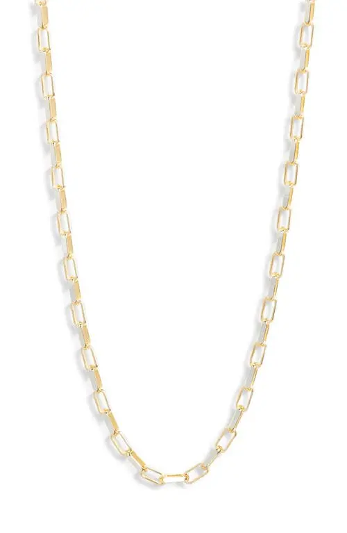 Argento Vivo Two-tone Paper Clip Chain Necklace - Gold