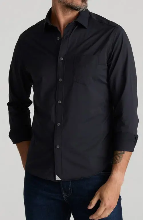 UNTUCKIT Gironde Performance Stretch Button-up Shirt - Black