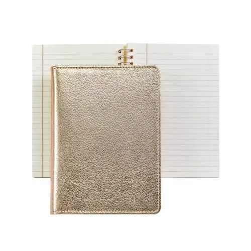 GRAPHIC IMAGE 7" Refillable Notebook - White Gold