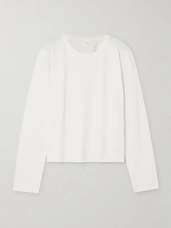 LESET Margo Cotton-jersey T-shirt - White