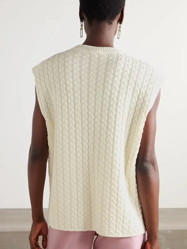 Loewe Anagram Cable-knit Wool Vest