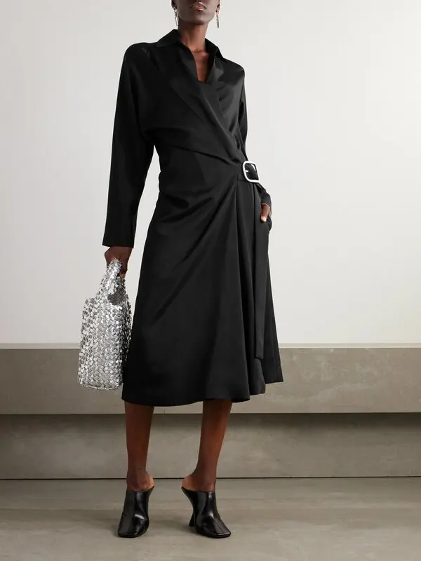 Loewe Wrap-effect Belted Midi Shirt Dress