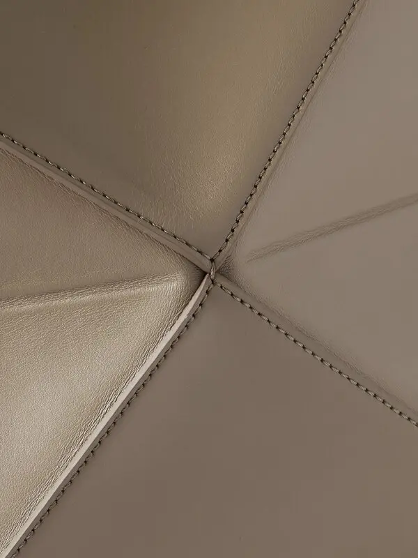 Loewe Puzzle Fold Medium Leather Tote - Neutrals