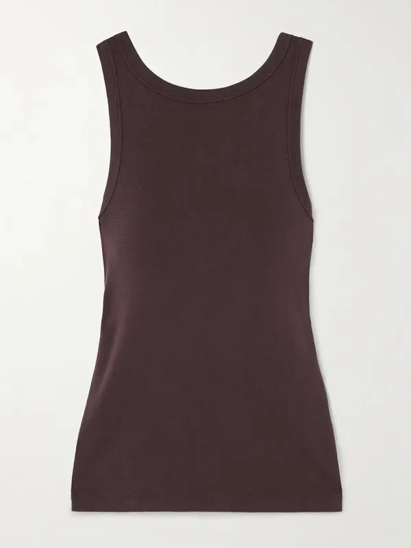 ST. AGNI Ribbed Organic Cotton-jersey Tank