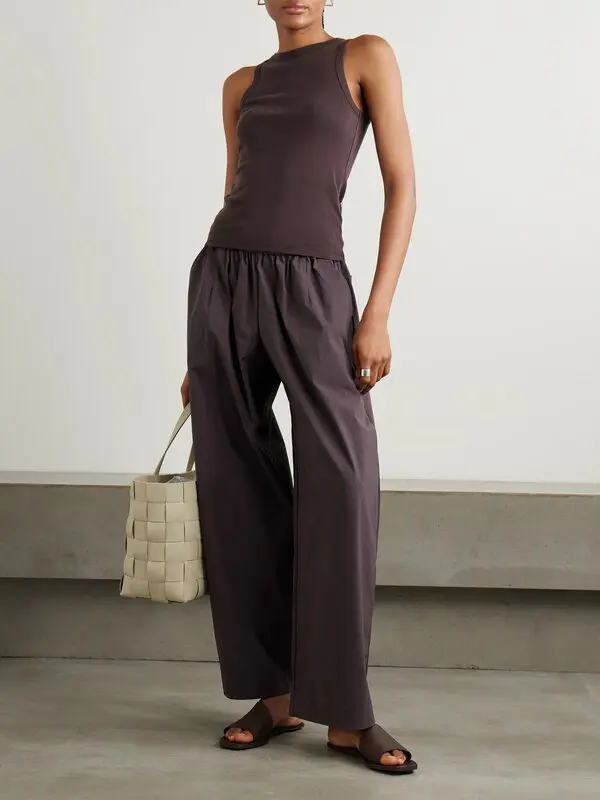 ST. AGNI Ribbed Organic Cotton-jersey Tank