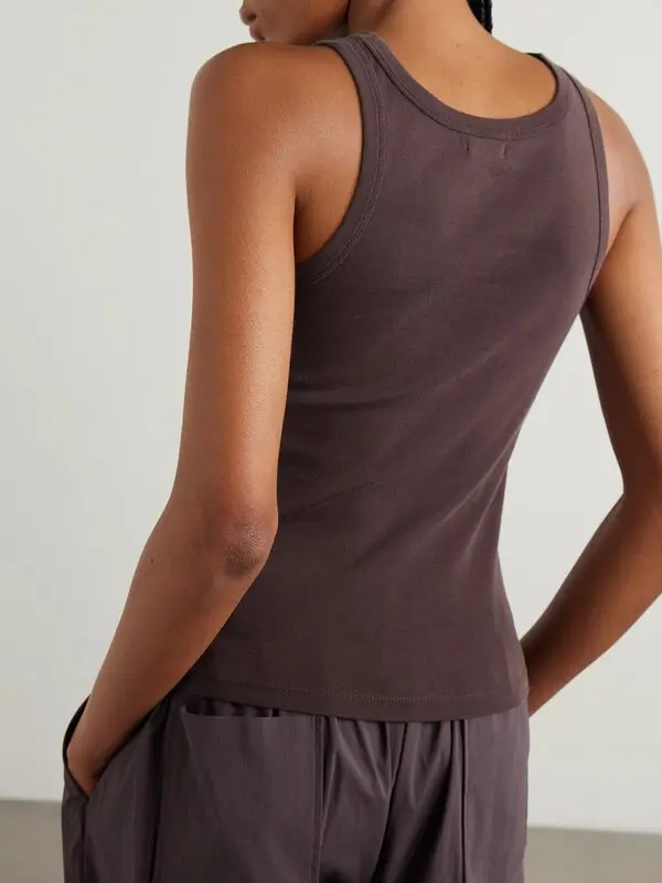 ST. AGNI Ribbed Organic Cotton-jersey Tank