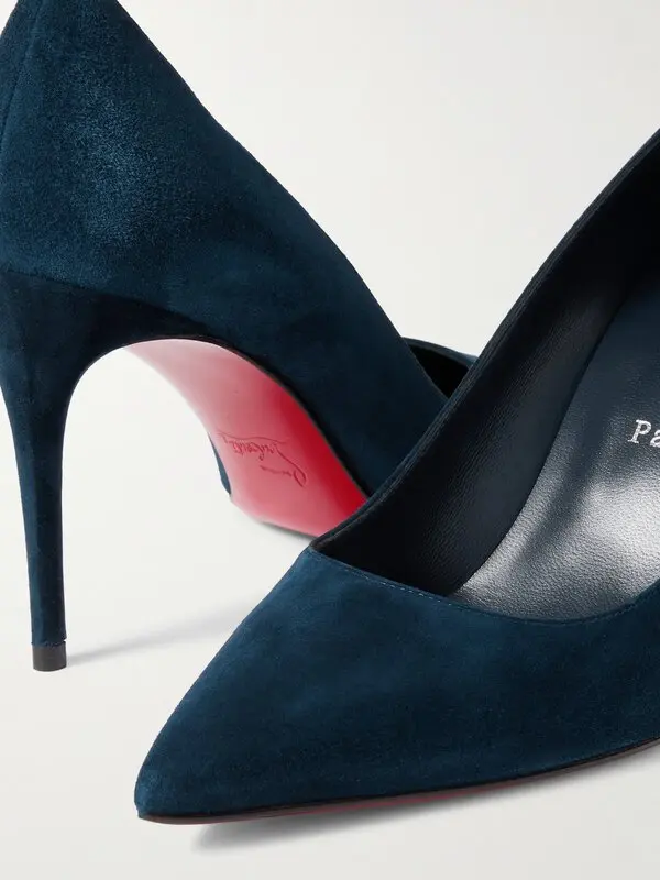 CHRISTIAN LOUBOUTIN Kate 85 Suede Point-toe Pumps