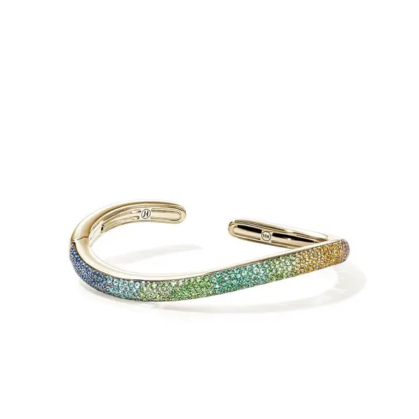 John Hardy Artisan Series Surf Cuff - Blue Sapphire