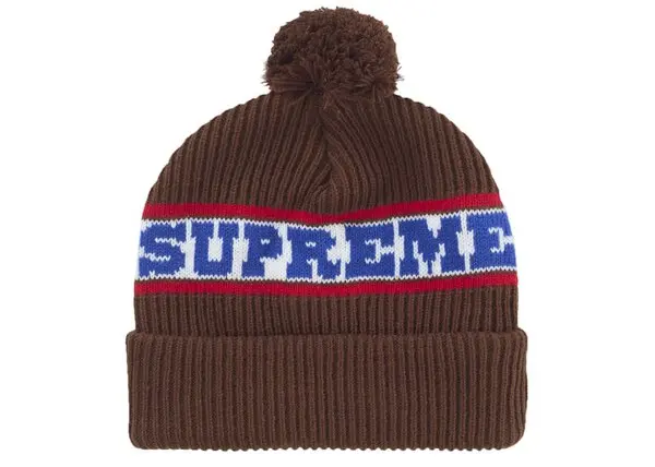Supreme Big Stripe Beanie - Brown