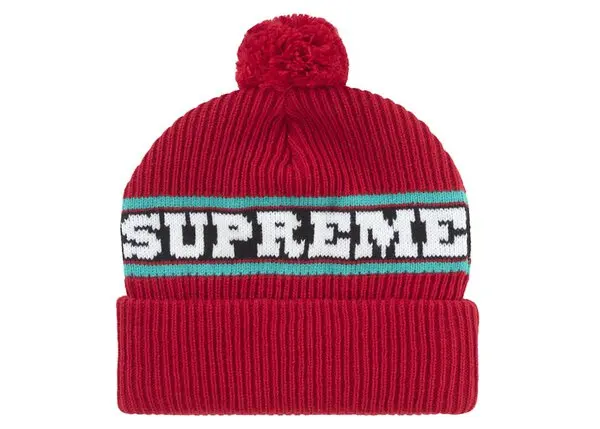 Supreme Big Stripe Beanie - Red