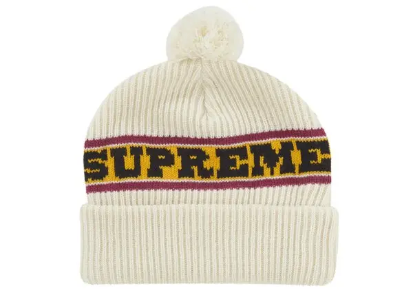 Supreme Big Stripe Beanie - Natural