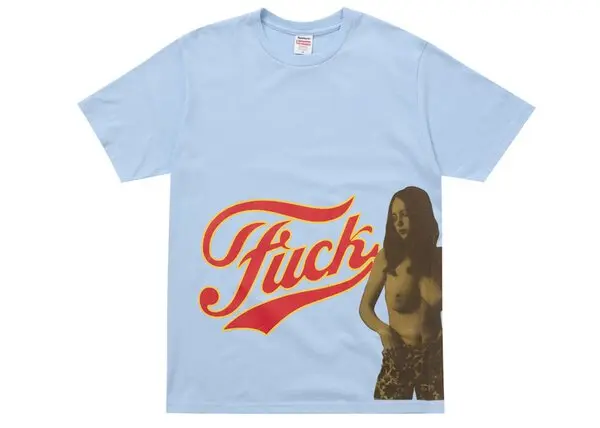 Supreme Hysteric Glamour Fuck Tee Shirt - Light Blue