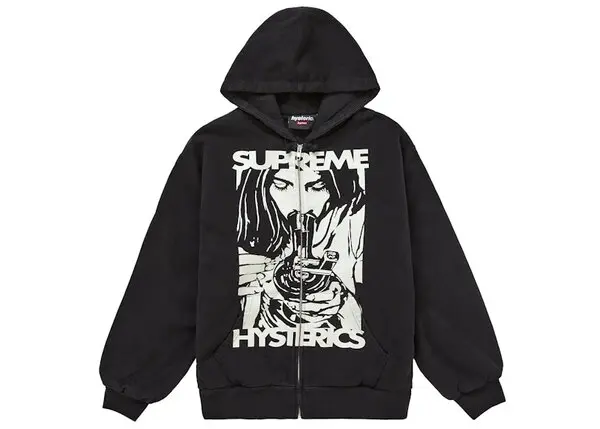 Supreme Hysteric Glamour Thermal Lined Zip Up Hooded Sweatshirt