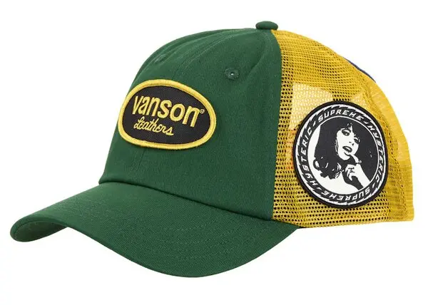 Supreme Hysteric Glamour Vanson Leather Mesh Back Cap - Green