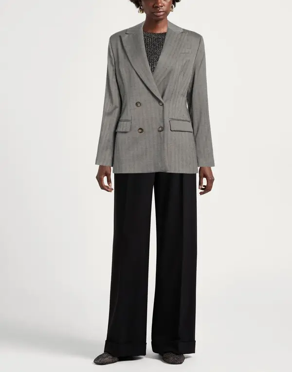 KAOS Herringbone Flannel Blazer - Black