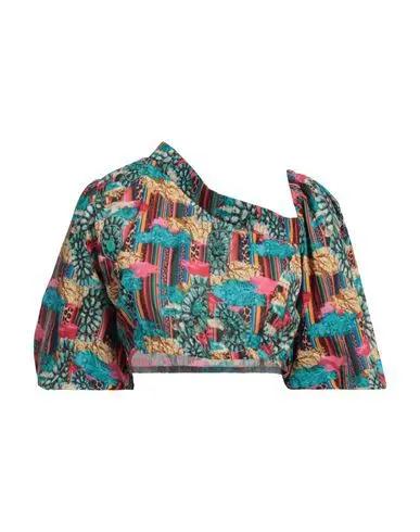 CONNOR & BLAKE Woven Crop Top - Fuchsia