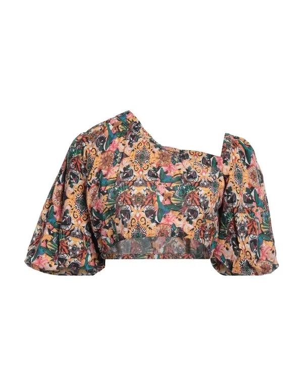CONNOR & BLAKE Woven Crop Top - Green