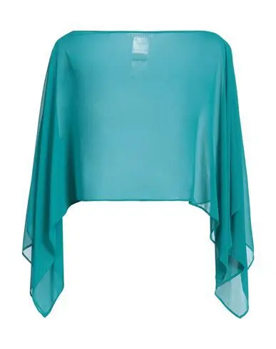 CARACTÈRE Emerald Polyester Crepe Poncho