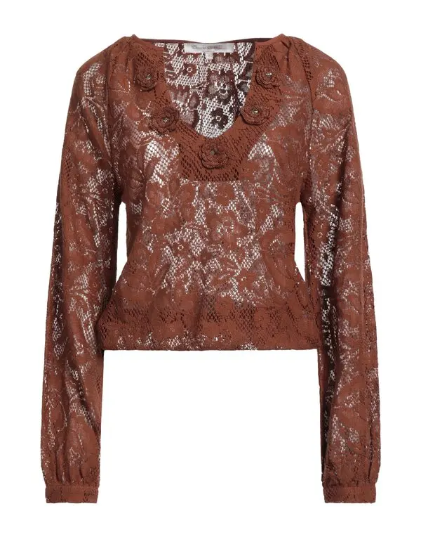 CONNOR & BLAKE Lace Top - Brown
