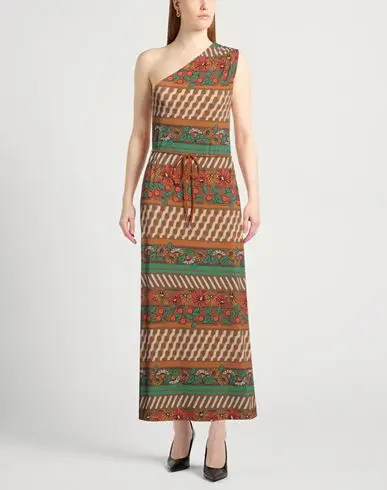 SIYU Floral-print One-shoulder Maxi Dress