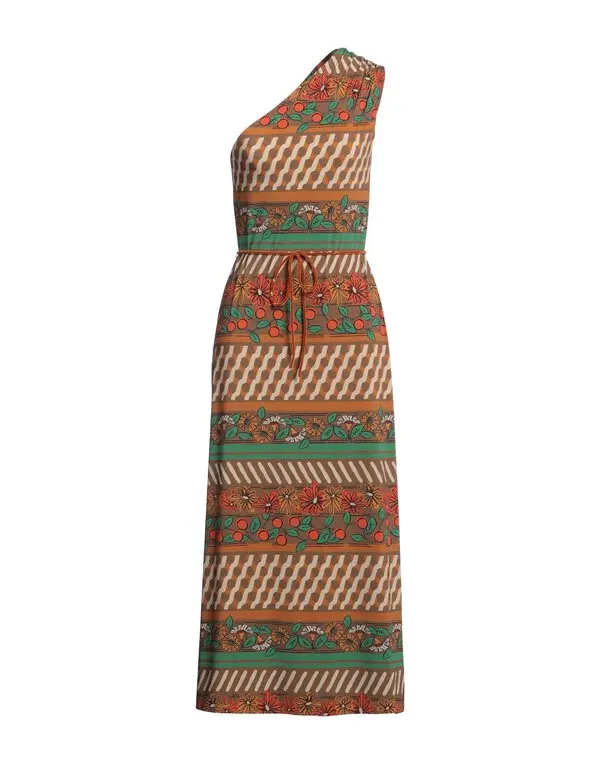 SIYU Floral-print One-shoulder Maxi Dress