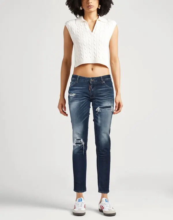 Dsquared2 Tapered Jeans With Distressed Detail - Blue