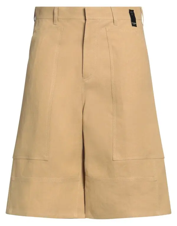 Fendi Paper Yarn Shorts & Bermuda Shorts - Camel