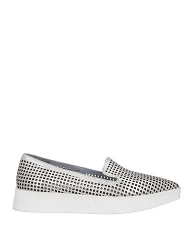 APEPAZZA Leather Loafers - Silver