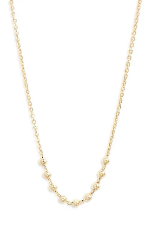 Argento Vivo Beaded Chain Necklace - Gold