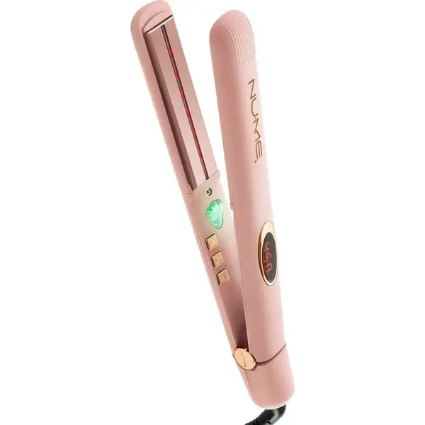 NUME Megastar Flat Iron | 1-inch Tourmaline Hair Straightener - Blush