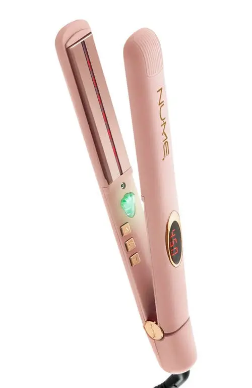 NUME Megastar Flat Iron | 1-inch Tourmaline Hair Straightener - Blush