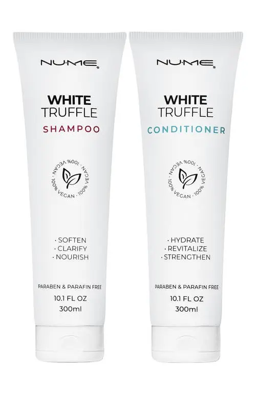 NUME Truffle Duo | Moisture-rich Vegan Shampoo & Conditioner - White