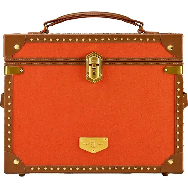 Wolf Ida Trunk Jewellery Box - Orange