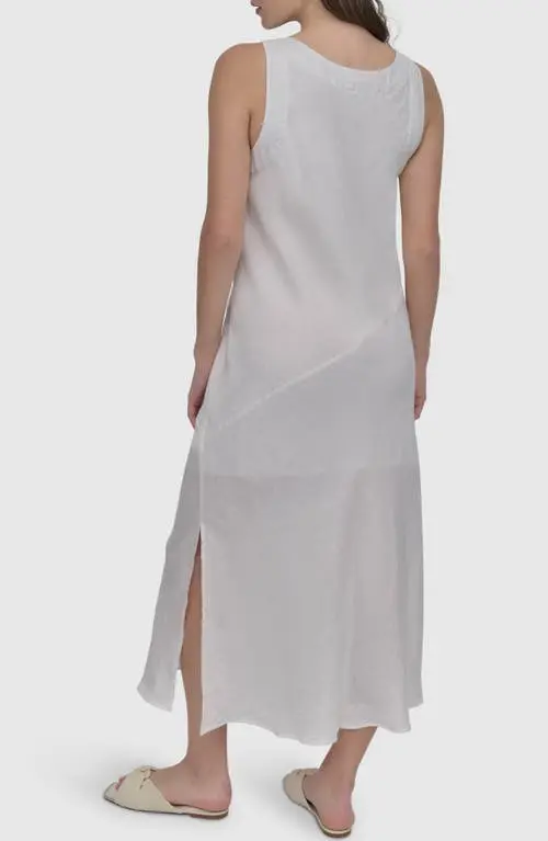 Dkny Asymmetric Sleeveless Linen Dress