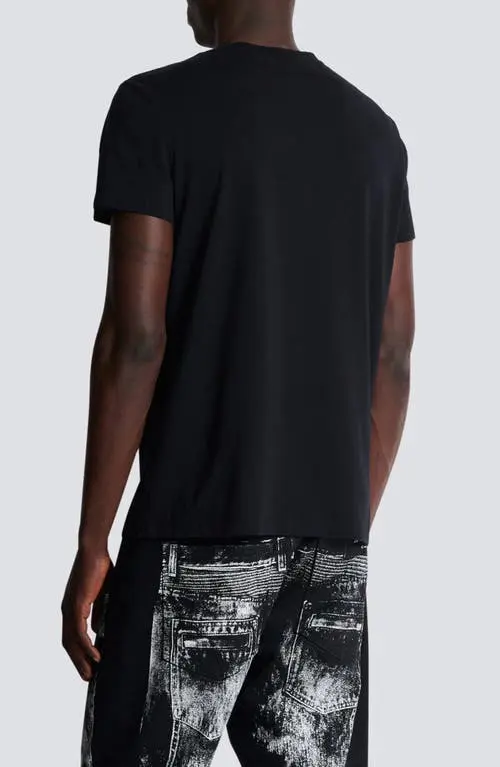 Balmain Logo Graphic T-shirt - Eab Black/ White