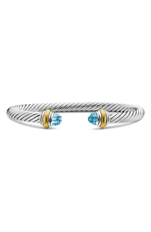 David Yurman Classic Cable Bracelet - Blue Topaz