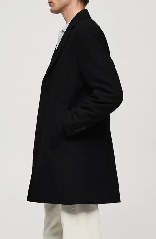 Mango Quilted Lined Wool-blend Coat