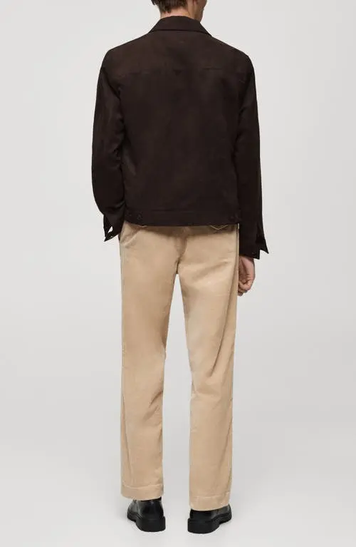 Mango Straight Leg Corduroy Pants