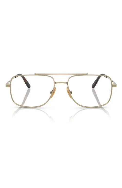 Ray-ban 58mm Square Optical Glasses - Gold Flash