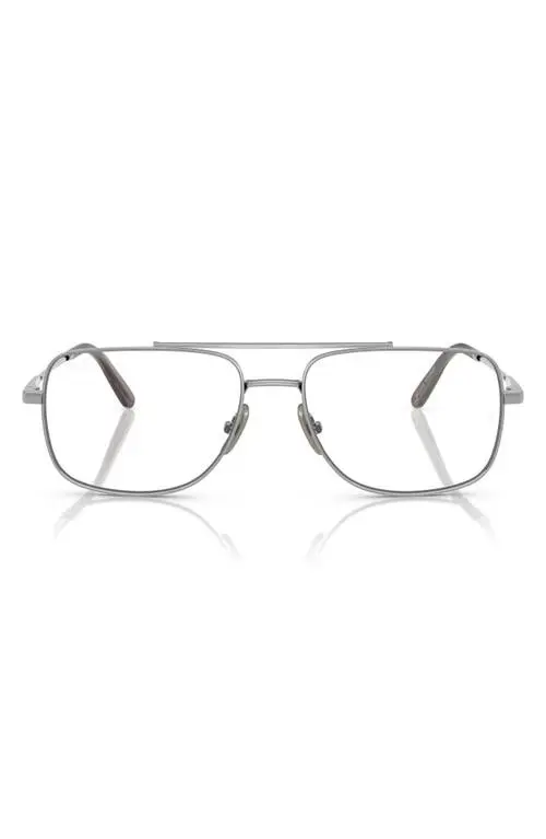 Ray-ban 58mm Square Optical Glasses - Silver