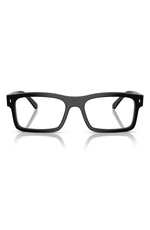 Ray-ban 56mm Rectangle Eyeglasses - Black