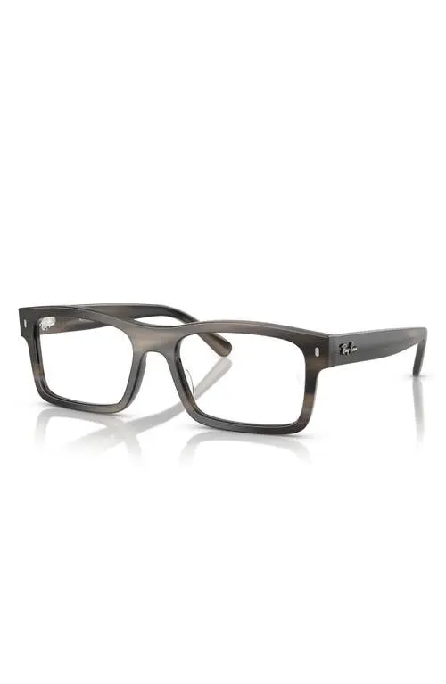 Ray-ban 56mm Rectangle Eyeglasses - Havana Gradient