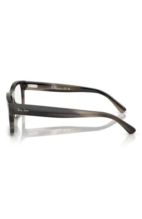 Ray-ban 56mm Rectangle Eyeglasses - Havana Gradient