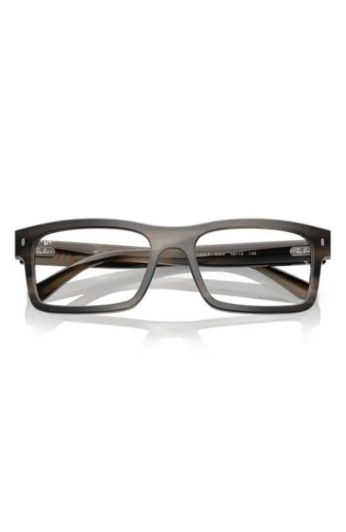 Ray-ban 56mm Rectangle Eyeglasses - Havana Gradient