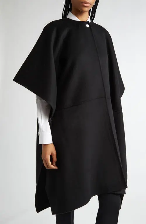 TOTEME Double Face Wool Scarf Coat - Black