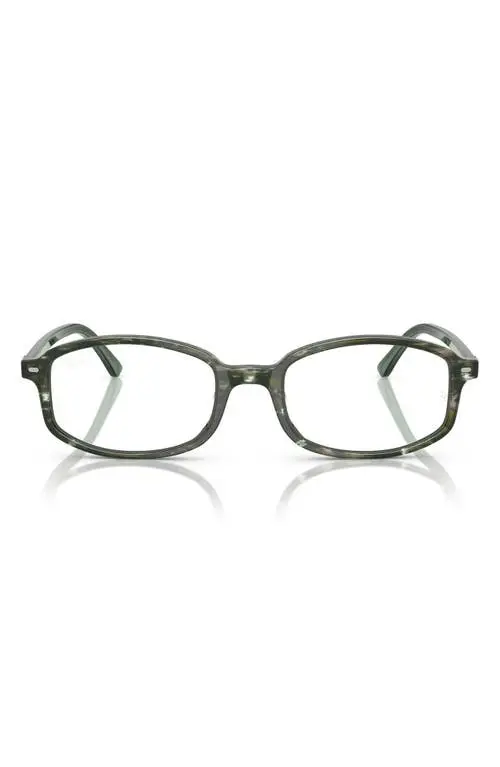 Ray-ban 54mm Irregular Eyeglasses - Transparent Green