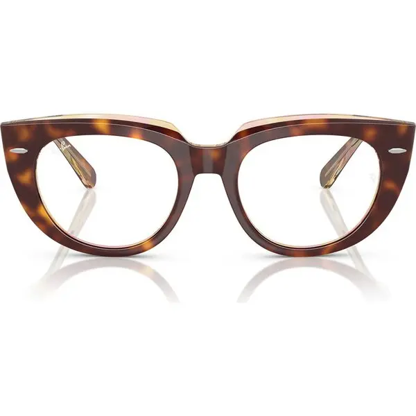 Ray-ban 50mm Square Optical Eyeglasses - Havana