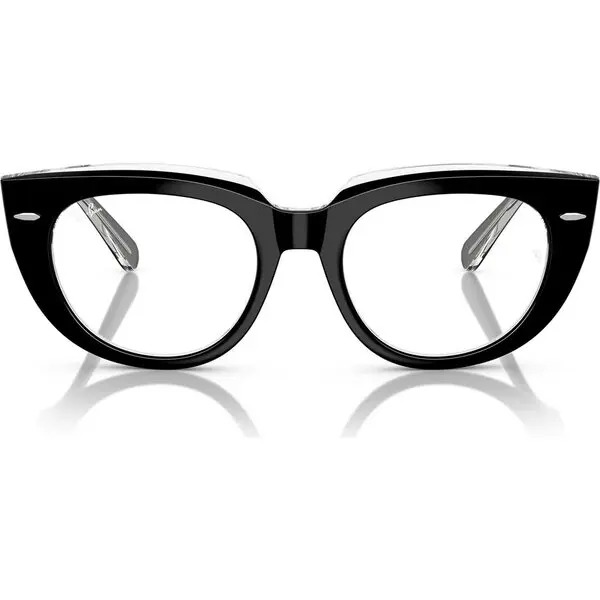 Ray-ban 50mm Square Optical Eyeglasses - Transparent Grey