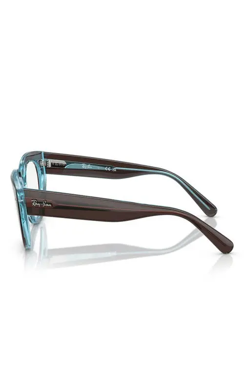 Ray-ban 50mm Square Optical Eyeglasses - Transparent
